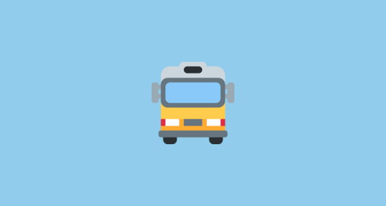 🚍 Oncoming Bus Emoji on Twitter / X Twemoji 15.0