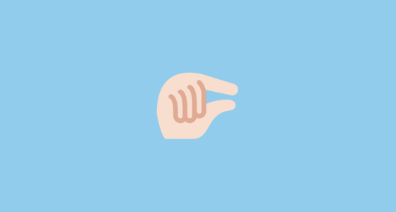 🤏🏻 Pinching Hand: Light Skin Tone Emoji on Twitter Twemoji 15.0