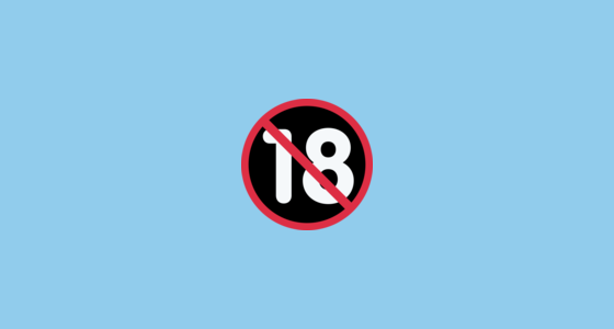🔞 No One Under Eighteen Emoji on Twitter Twemoji 2.0