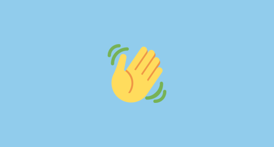 👋 Mano Saludando Emoji on Twitter Twemoji 2.0