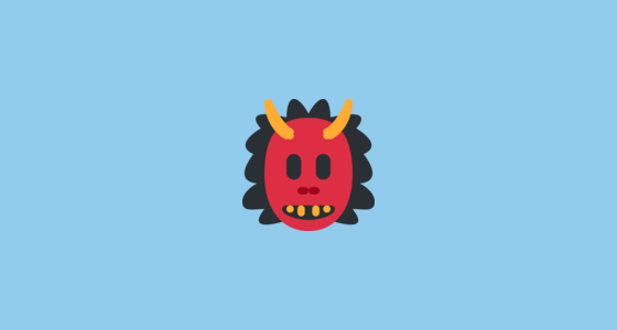 👹 Demonio Japonés Oni Emoji on Twitter Twemoji 2.1
