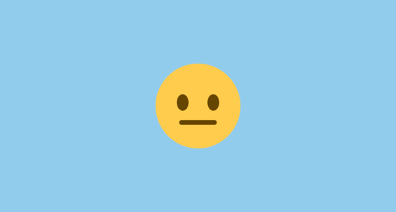 😐 Cara Neutral Emoji on Twitter Twemoji 2.2.1