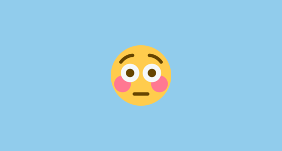 😳 Visage Qui Rougit Emoji on Twitter Twemoji 2.2.3
