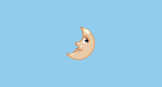 🌛 Rosto Da Lua De Quarto Crescente Emoji on WhatsApp 2.17