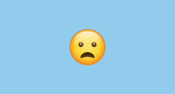 😦 Entsetztes Gesicht Emoji on WhatsApp 2.17