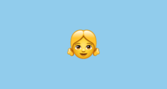 👧 Menina Emoji on WhatsApp 2.17