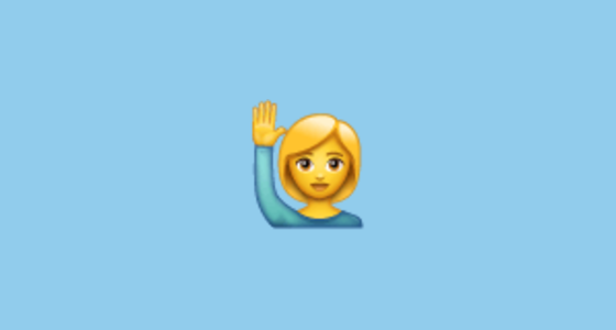 🙋 Person Mit Erhobenem Arm Emoji on WhatsApp 2.17