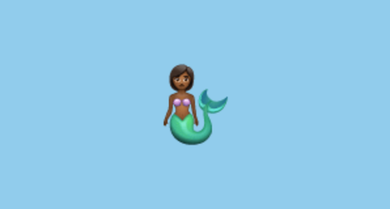 🧜🏾 Persona Sirena: Tono De Piel Oscuro Medio Emoji on WhatsApp 2.17