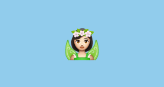 🧚🏻‍♀️ Hada Mujer: Tono De Piel Claro Emoji on WhatsApp 2.17