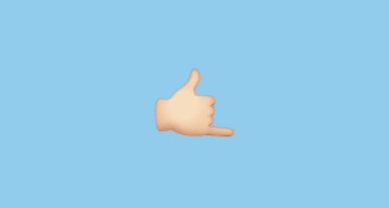 🤙🏻 Ruf Mich An Handzeichen Helle Hautfarbe Emoji On Whatsapp 2197