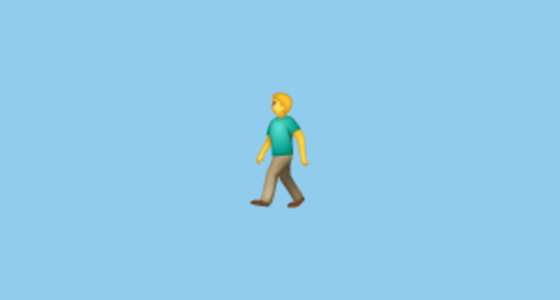 🚶 Person Walking Emoji on WhatsApp 2.19.7