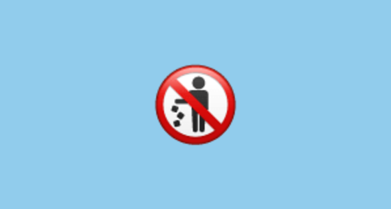 🚯 No Littering Emoji on WhatsApp 2.18.379