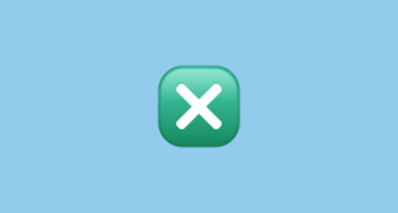 Cross Mark Button Emoji on WhatsApp 2.18.379