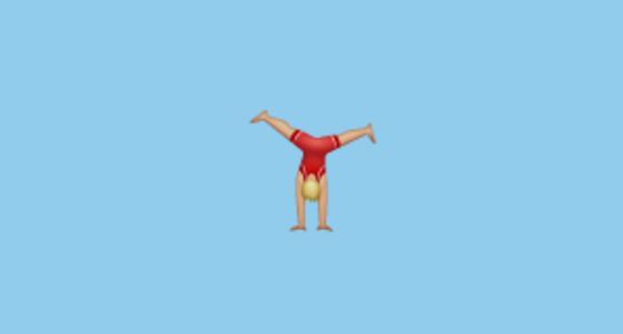 🤸🏼 Person Cartwheeling: Medium-Light Skin Tone Emoji on WhatsApp 2.18.379