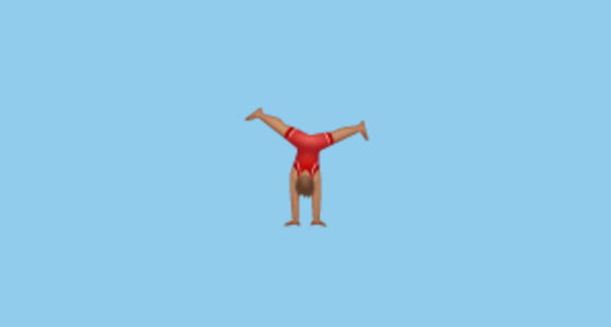 🤸🏽 Person Cartwheeling: Medium Skin Tone Emoji on WhatsApp 2.18.379