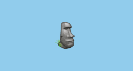 🗿 Estatua Moái Emoji on WhatsApp 2.19.62