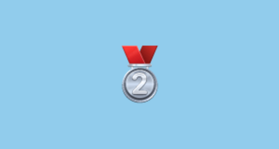 🥈 2nd Place Medal Emoji on WhatsApp 2.19.175