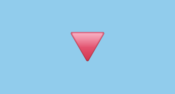 🔻 Red Triangle Pointed Down Emoji on WhatsApp 2.19.352