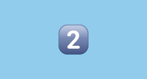 2️⃣ Keycap Digit Two Emoji on WhatsApp 2.19.352