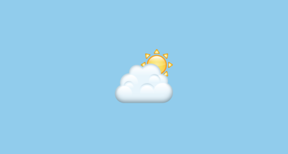 ⛅ Sol Bakom Moln Emoji on WhatsApp 2.19.352