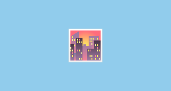 🌆 Cityscape at Dusk Emoji on WhatsApp 2.20.206.24