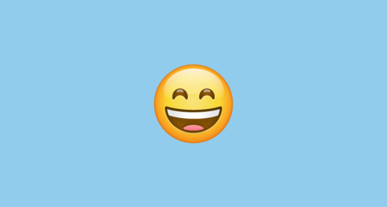 😄 Smilefjes Med Åpen Munn Og Smilende Øyne Emoji on WhatsApp 2.21.16.20