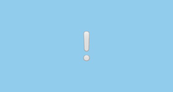 White Exclamation Mark Emoji on WhatsApp 2.21.11.17