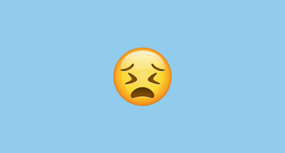 😣 Persevering Face Emoji on WhatsApp 2.21.23.23