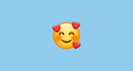 🥰 Visage Souriant Avec Cœurs Emoji on WhatsApp 2.21.23.23