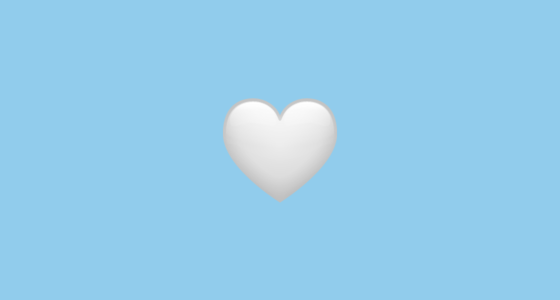 🤍 Corazón Blanco Emoji on WhatsApp 2.21.23.23