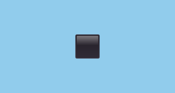 Black Medium-Small Square Emoji on WhatsApp 2.22.8.79