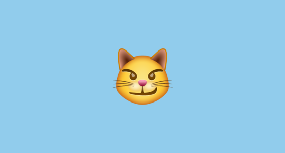 😼 Cat with Wry Smile Emoji on WhatsApp 2.23.2.72
