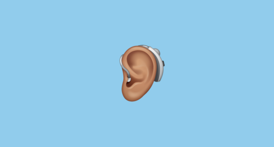 🦻🏽 Ear with Hearing Aid: Medium Skin Tone Emoji on WhatsApp 2.23.2.72