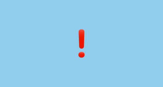 Rotes Ausrufezeichen Emoji on WhatsApp 2.23.2.72