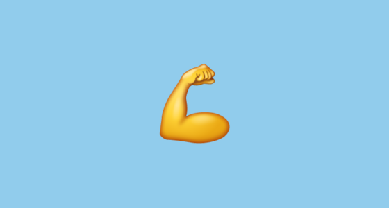 💪 Flexed Biceps Emoji on WhatsApp 2.23.2.72