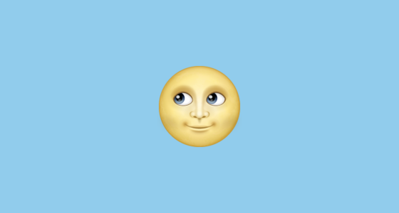 🌝 Muka Bulan Purnama Emoji on WhatsApp 2.23.2.72