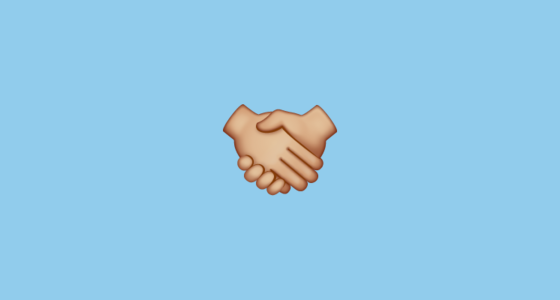 🤝🏼 Handshake: Medium-Light Skin Tone Emoji on WhatsApp 2.23.2.72
