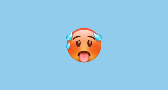 🥵 Hot Face Emoji on WhatsApp 2.23.2.72