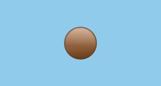 🟤 Brown Circle Emoji on WhatsApp 2.23.2.72