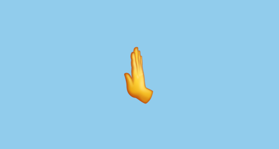 Leftwards Pushing Hand Emoji on WhatsApp 2.23.2.72