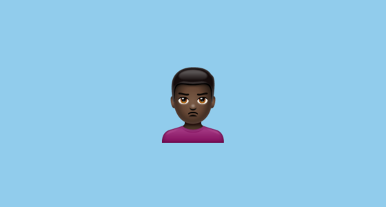 🙎🏿‍♂️ Homme Qui Boude: Peau Foncée Emoji on WhatsApp 2.23.2.72