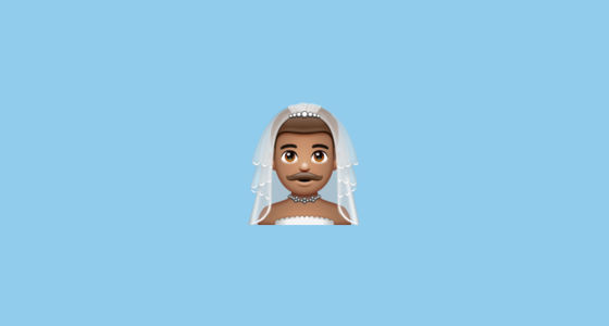 👰🏽‍♂️ Man with Veil: Medium Skin Tone Emoji on WhatsApp 2.23.2.72