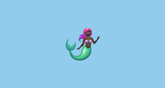 🧜🏿‍♀️ Sirena: Tono De Piel Oscuro Emoji on WhatsApp 2.23.2.72