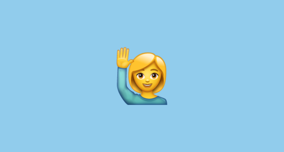 🙋 Person Raising Hand Emoji on WhatsApp 2.23.2.72