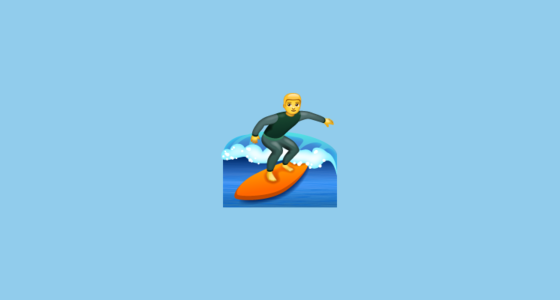 🏄 Person Surfing Emoji on WhatsApp 2.23.2.72
