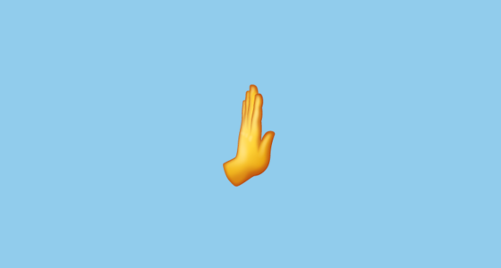 Rightwards Pushing Hand Emoji on WhatsApp 2.23.2.72