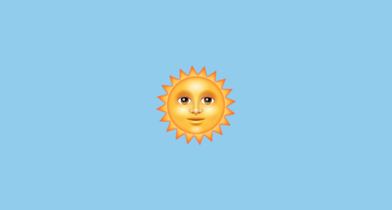🌞 Sun with Face Emoji on WhatsApp 2.23.2.72