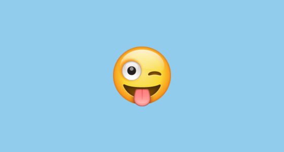 😜 Visage Qui Tire La Langue Et Fait Un Clin D’Œil Emoji on WhatsApp 2 ...