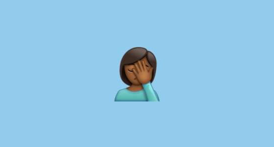 🤦🏾‍♀️ Woman Facepalming: Medium-Dark Skin Tone Emoji on WhatsApp 2.23.2.72