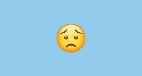 😟 Worried Face Emoji on WhatsApp 2.23.2.72